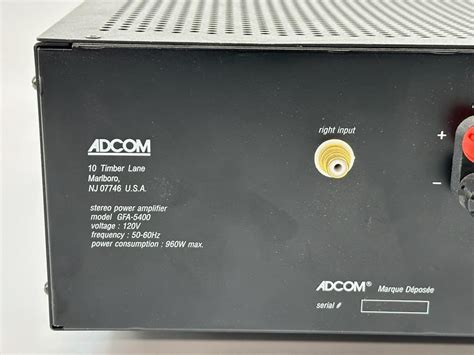 Lot Adcom Gfa 5400 Stereo Power Amplifier