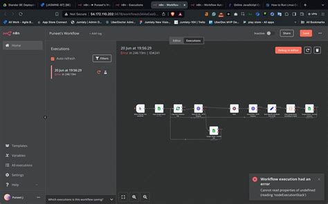 Worflow Execution Had An Error Cannot Read Properties Of Undefined Reading NodeExecutionStack