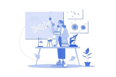 Premium Vector Biostatistician Analyzing Medical Research Data