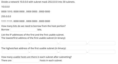 Solved Divide A Network 10000 With Subnet Mask 255000