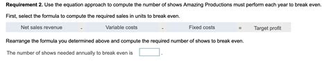 solved requirement 2 use the equation approach to compute