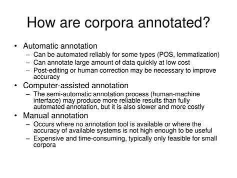 Ppt Corpus Annotation Powerpoint Presentation Free Download Id 5755436