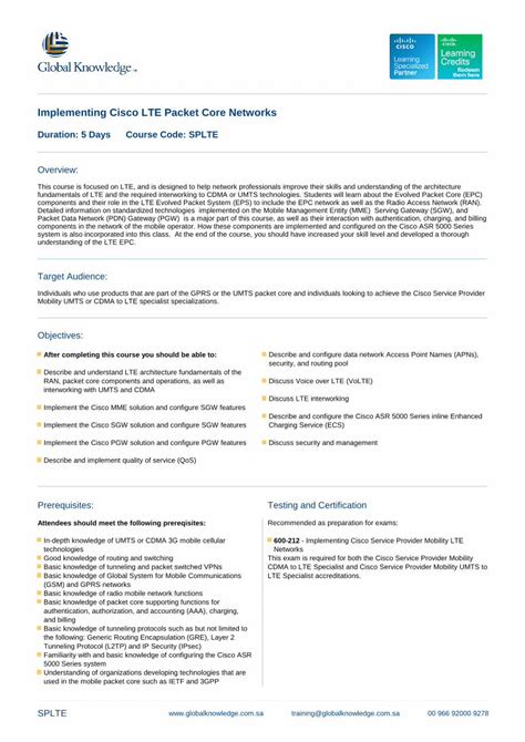 pdf implementing cisco lte packet core networksstore globalknowledge