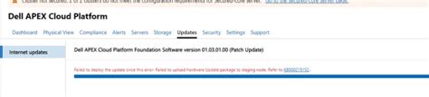 Dell Apex Cloud Platform Failed To Upload Hardware Update Package To