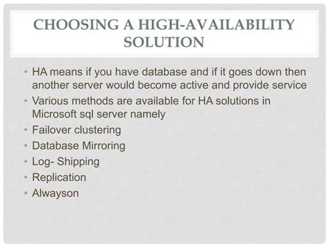 Microsoft Sql Server Database Administration Pptx Databases Computer Software And Applications