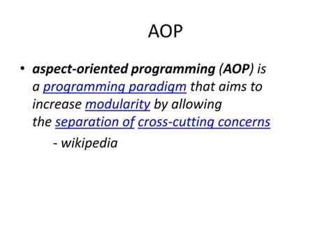 Aspect Oriented Programing Introduction Pptx