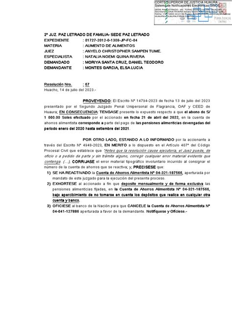 Exp 01727 2012 0 1308 Jp Fc 04 Resolución 33951 2023 Pdf