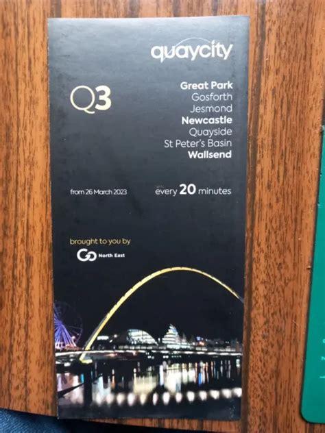 Go North East 2023 Bus Timetable For Route Number Q3 Dated 26 March