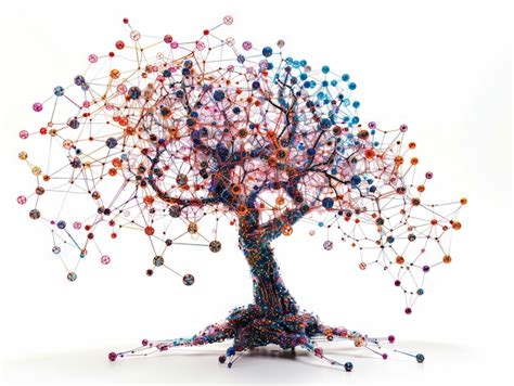A Colorful Wire Tree With Circular Nodes And Interconnected Branches