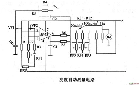 亮度自动测量电路 接线图网