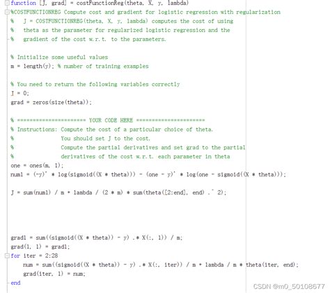 【无标题】matlab 提交machine learning week3 作业costfunctionreg提示“位置 2 处的索引超出数组边界 不能超出 3 ” mata分析length