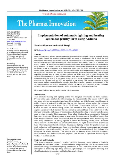 Pdf Implementation Of Automatic Lighting And Heating System For