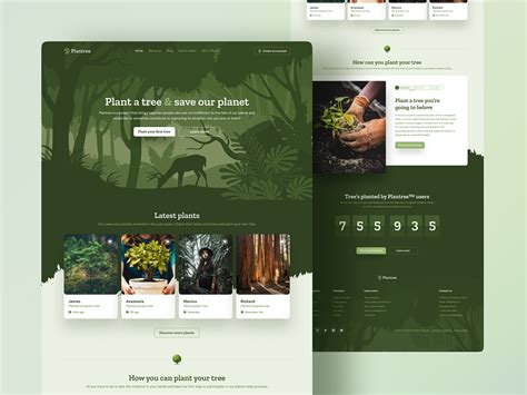 Plant A Tree Web App Ui Design Concept By Alek Chmura Zantedesign
