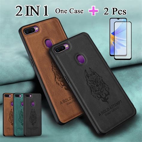 In For Oppo F F Pro A X Phone Case Tpu Soft Shockproof Case With Tempered Glass Curved