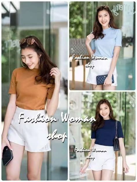เสื้อยืดแฟชั่น คอกลมแขน 3 ส่วน Dodishop คัดสรรสินค้าราคาโปรพิเศษเพื่อคุณ