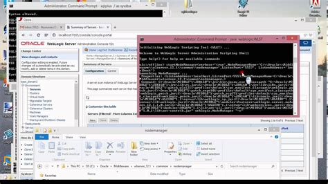 Administering Oracle Weblogic Server 12c Cont 2 Connect To Node Manager Start Or Stop Servers
