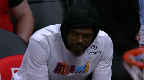 Video Udonis Haslem Looks Dejected As The Heat Get Blown Out By The