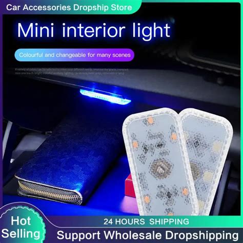 터치 조명 천장 램프 Usb 충전 실내 문 지붕 독서 장식 분위기 램프 야간 조명 6 Led Aliexpress