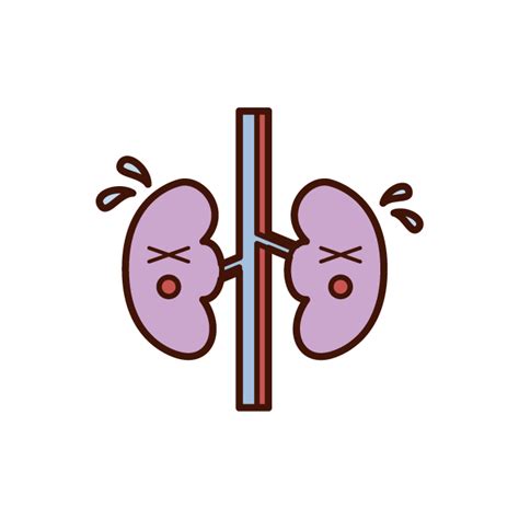 건강에 해로운 신장 일러스트레이션 무료 일러스트 소재집 Kukukeke