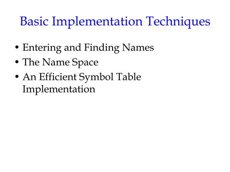 Ppt Chap 8 Declaration Processing And Symbol Tables Powerpoint