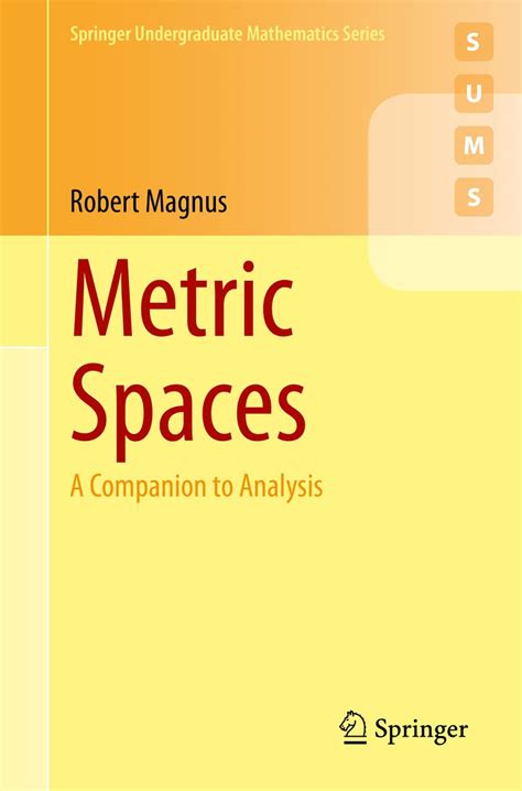 metric spaces a companion to analysis springer