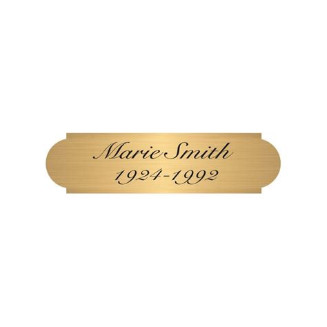 Engraved Solid Brass Plate Personalized Memorial Plaque Customized