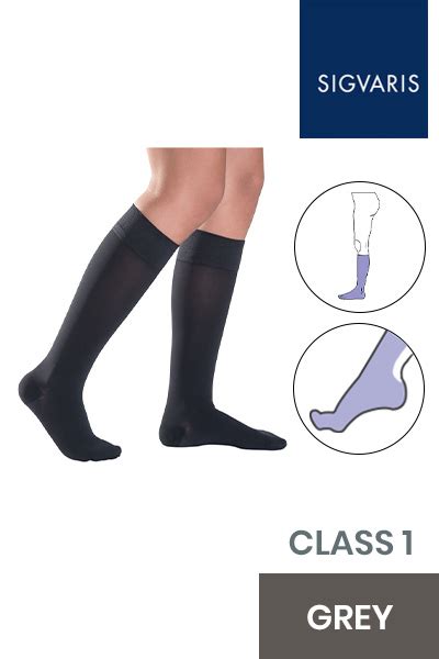 Sigvaris Style Sheer Cl1 Grey Stockings Compression Stockings