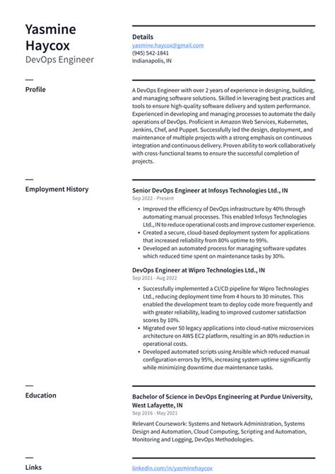 Amazon Devops Engineer Resume Examples Resumecat