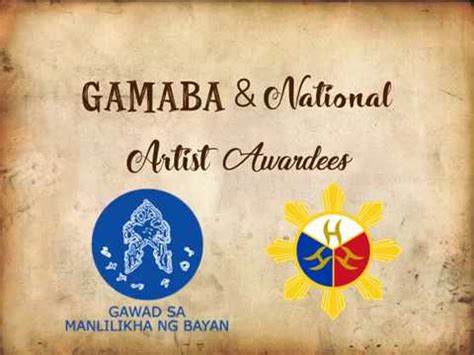 Gamaba And National Artist Awardees Final Youtube