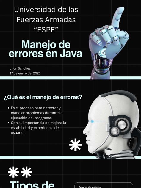 presentación poo manejo de errores en java pdf