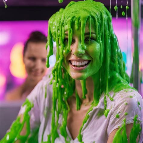 Smirking Woman Slimed On A Gameshow By Slimelover87 On Deviantart