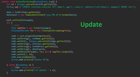 Upload images blob in mysql Java swing Eclipse Insert update delete search Version Thế