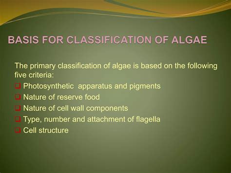 Classification Of Algae Pdf