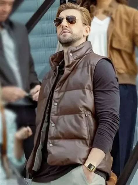 Buy Ncis Tony And Ziva Maximilian Osinski Brown Puffer Vest The Movie