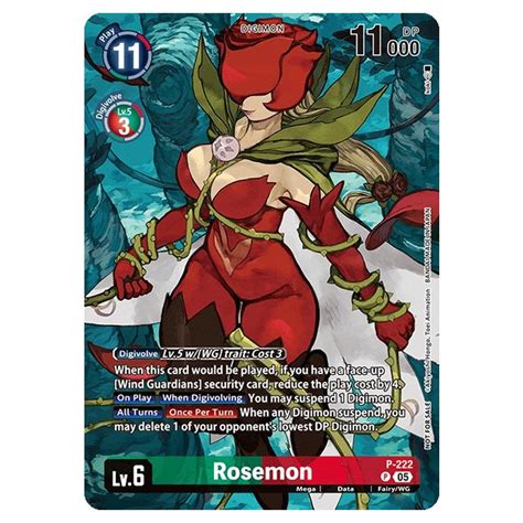 Digimon Card Game Promo Rosemon P 222