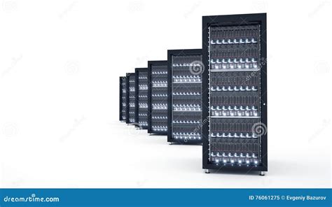 Isolated Servers In Datacenter Cloud Computing Data Storage Stock Illustration Illustration