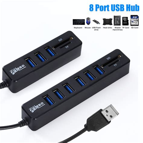 8 In 1 Usb 2 0 Hub Expander Adapter Multiple 8 5 P Grandado