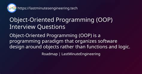 Object Oriented Programming Oop Interview Questions Roadmap