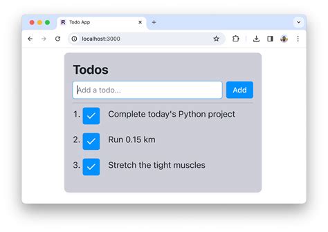To Do Web App With The Reflex Fullstack Framework