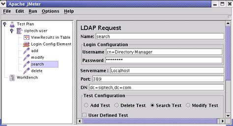 jmeter user s manual building an ldap test plan