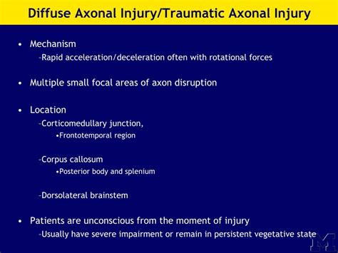 Diffuse Axonal Injury Mechanism