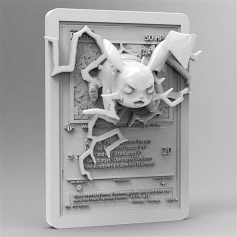 🐉 Pikachu 3d Printable Pokémon Card Pokemon Tcg・ Stl File For 3d
