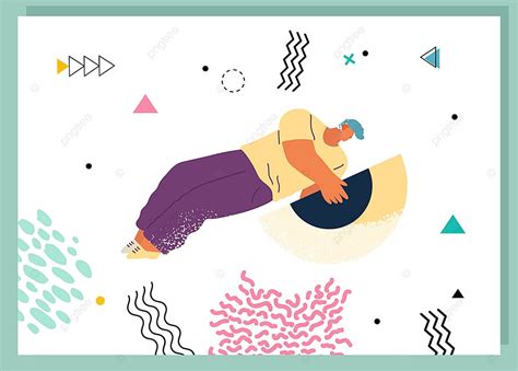 추상 원형 기하학적 모양 가상 평면 그림을 들고 조직하는 젊은 남자 배경 생각 하얀 남성 배경 일러스트 및 사진 무료 다운로드 Pngtree