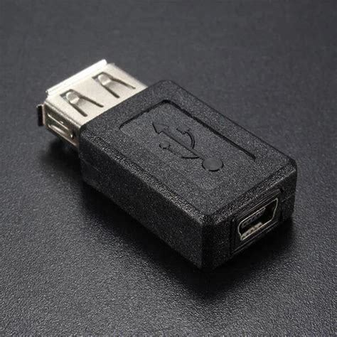 High Speed Usb Type A Female To Mini Usb Pin Female Converter Connector Charger Transfer