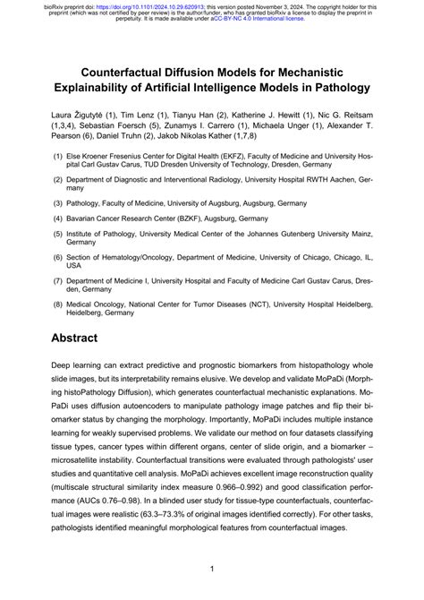 (PDF) Counterfactual Diffusion Models for Mechanistic Explainability of ...