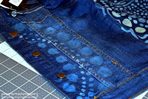 Diy Bleach Design On Denim Upstyle Diy Kimono Bleached Shorts