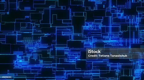 인쇄 회로 기판 첨단 기술 개념의 시각화 Pcb 프로세서 마이크로칩 신경망 및 클라우드 컴퓨팅의 디지털화 디지털 회선은 데이터를