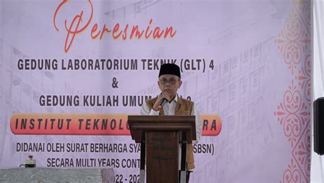 Itera Resmikan Gedung Kuliah Umum Dan Laboratorium Teknik Baru Itera