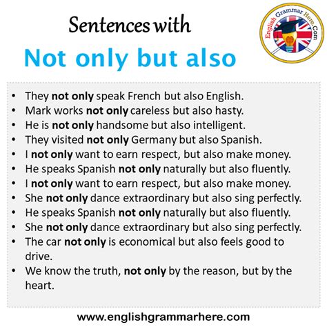 using not only but also example sentences english grammar here