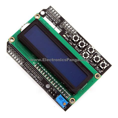 1602 lcd board keypad shield blue backlight for arduino duemilanove